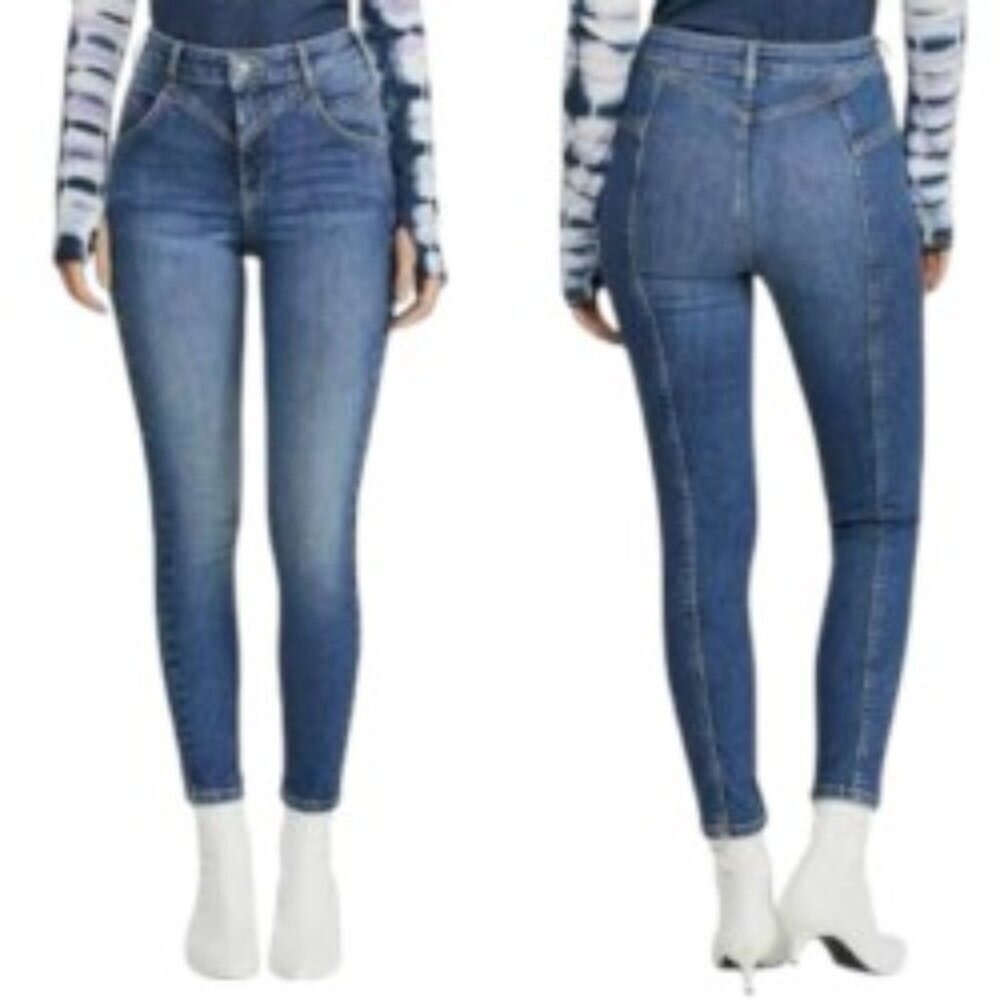 Free People Daybreak Riley Seamed Skinny Jeans 29 - Gem